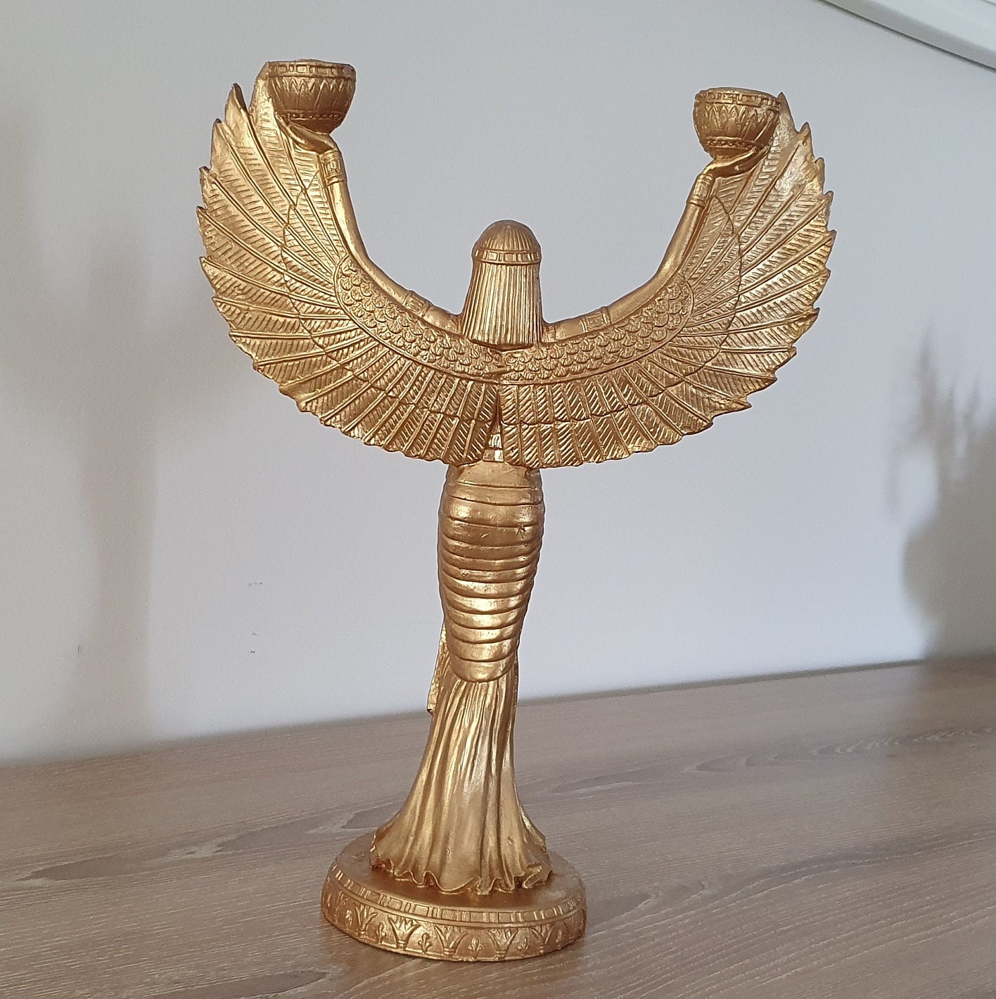 Ancient Isis Statue Gold Isis Statue Isıs Open Wings Statue - Etsy