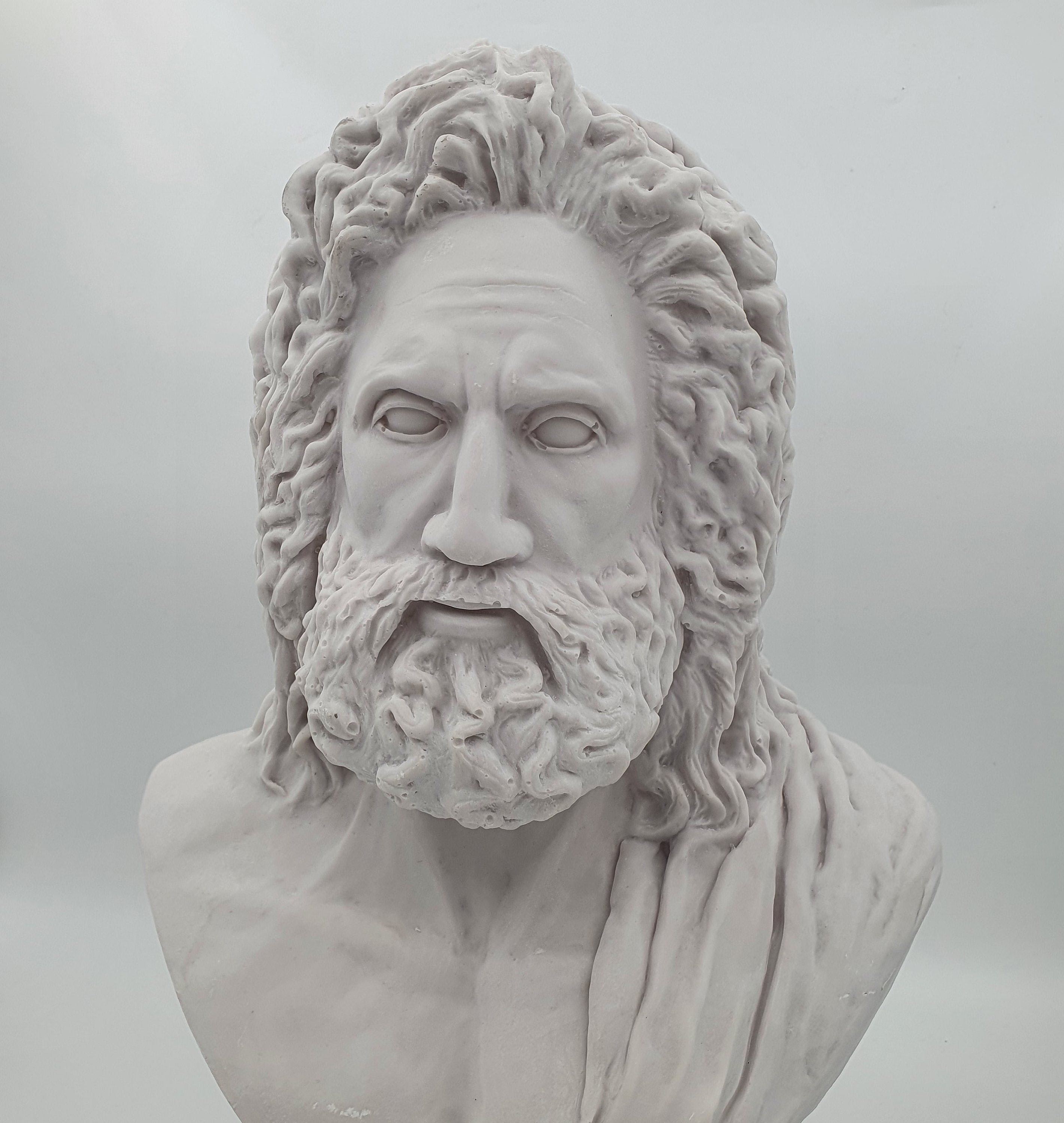 Decorative Zeus Statue White Zeus Sculpture Sculpture Decor - Etsy