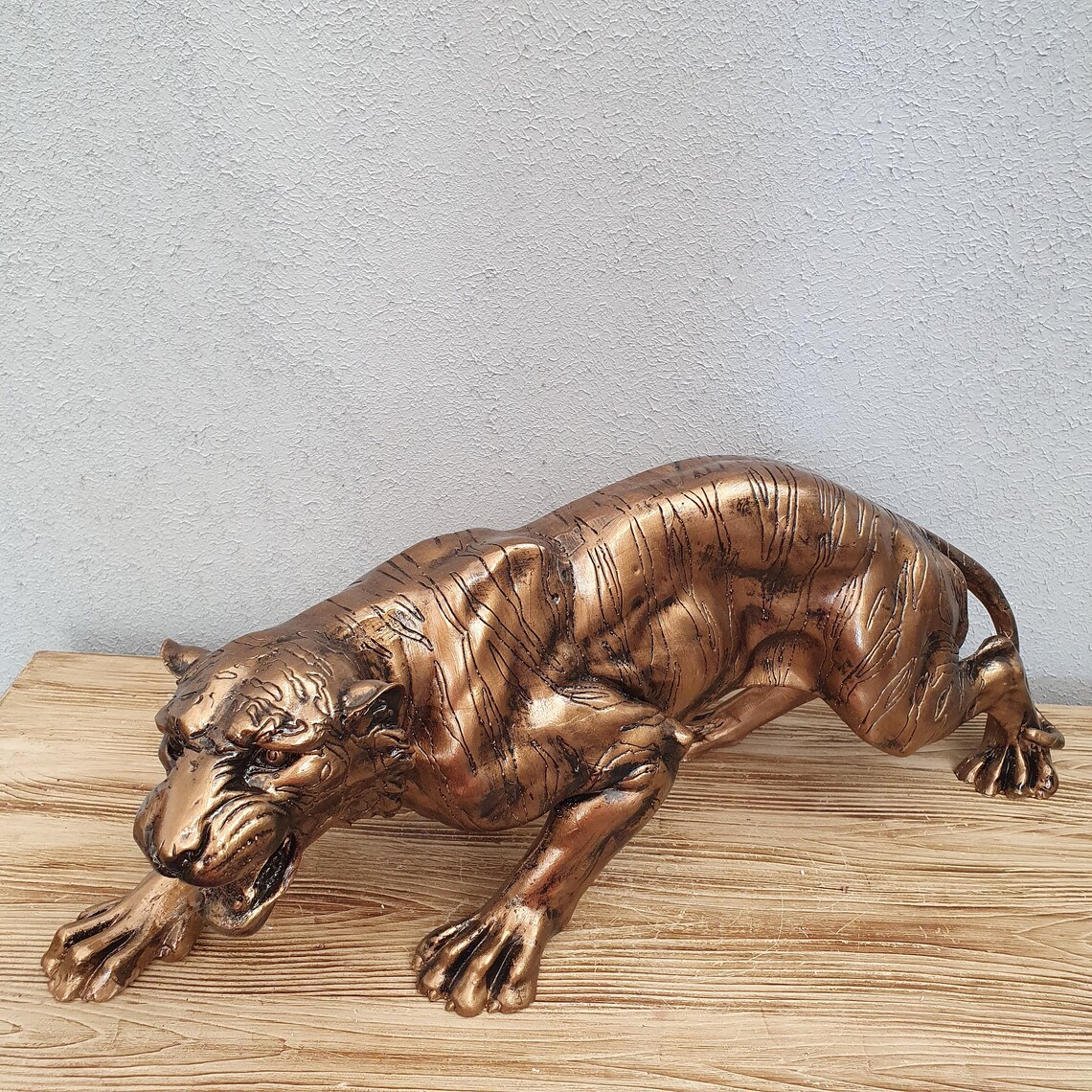 Handmade Polyester Tiger Statue, Home Decor, Elegant Trinket - Etsy