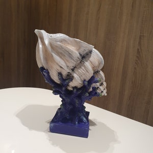 Decorative Sea Shell Sculpture, Sea Shell Statue, Home Decor, Large ...