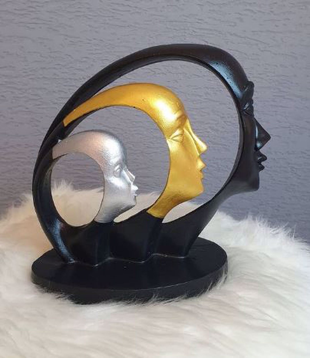 Three Faced Mask, 12.60 Inches, Gifts for Family, Bust Sculpture ...