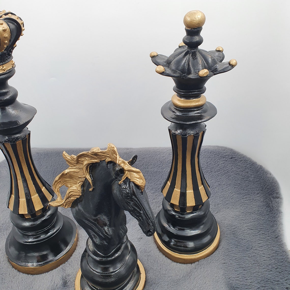 Chess Team Statues3 Piece Chess Sculpture Home Decor | Etsy