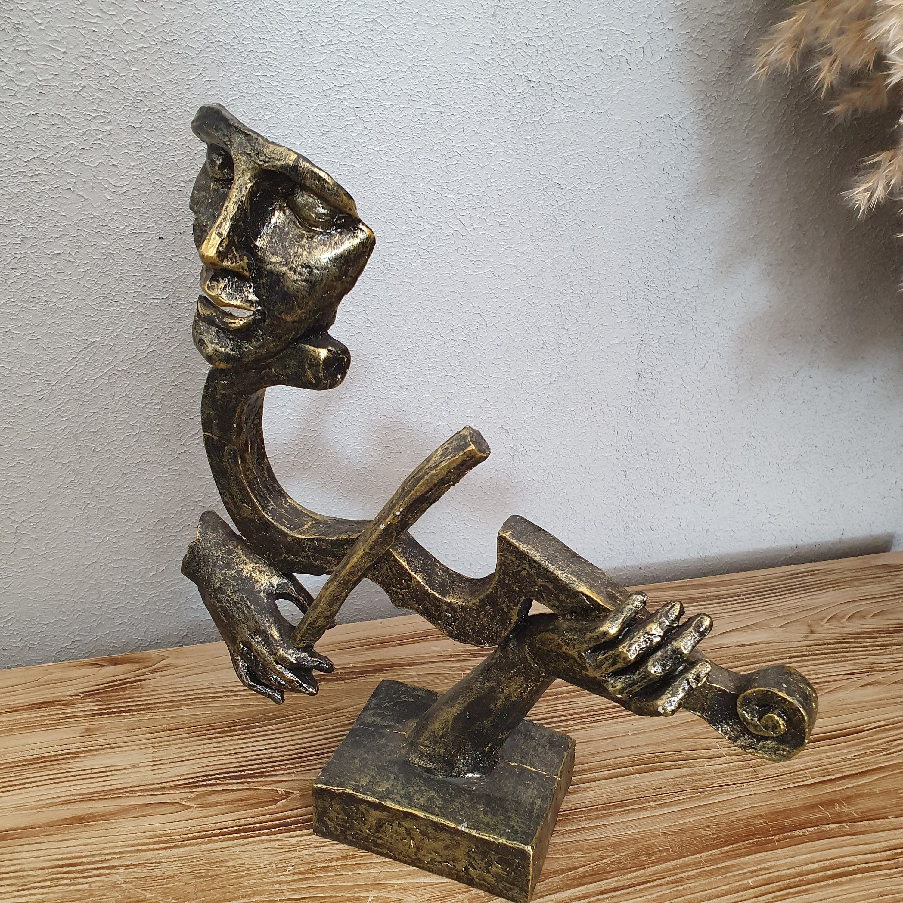 Abstract Violinist Sculpture, Handmade Polyester and Acrylic Statue - Etsy