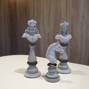 Decorative Handmade Large Chess Set for Your Home and Office, 3 Piece ...