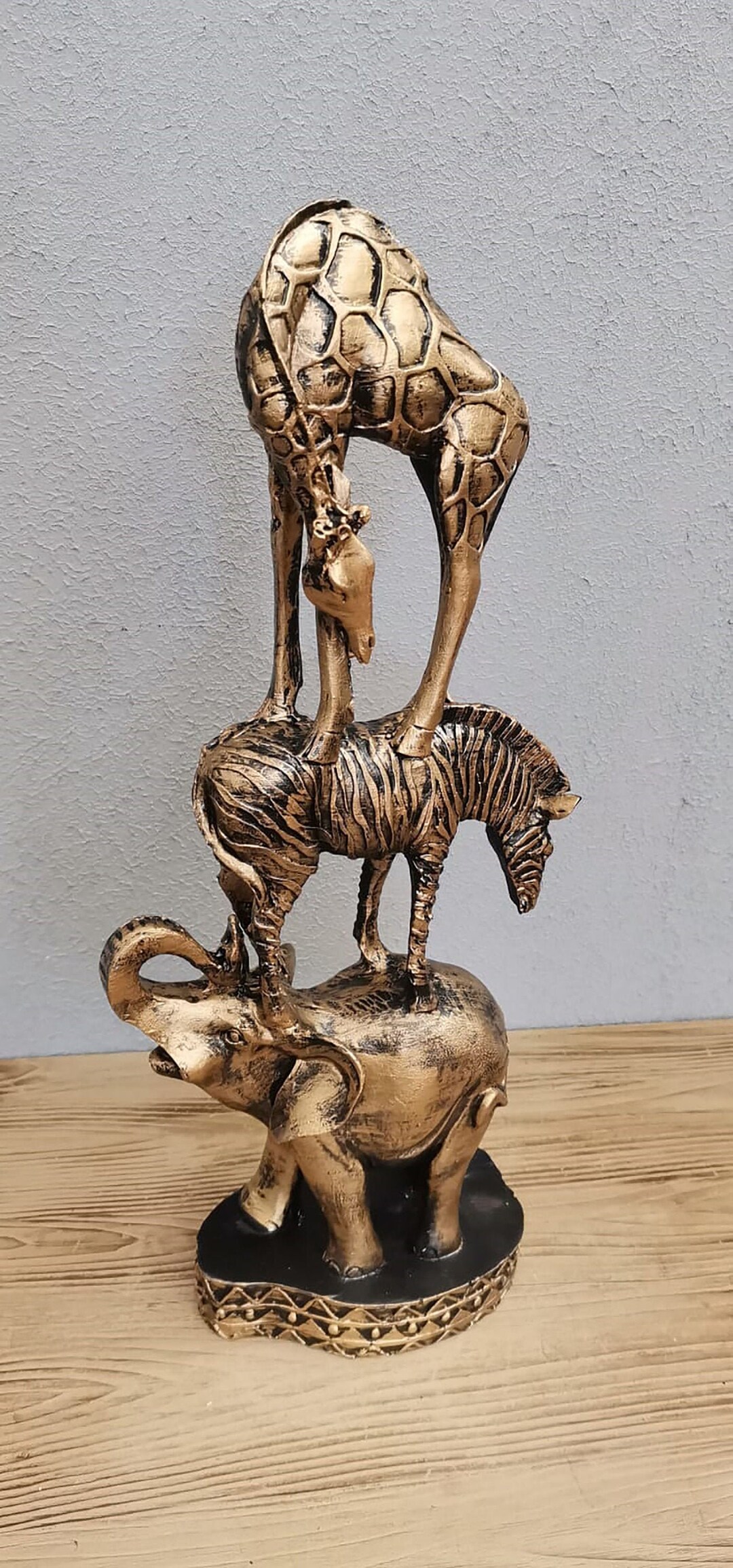 Safari Sculpture, 14.96 Inches, Giraffe Decor, Giraffe Gifts, Zebra ...