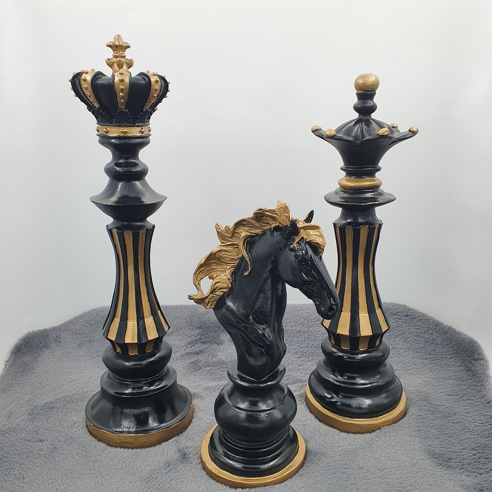 Chess Team Statues3 Piece Chess Sculpture Home Decor | Etsy
