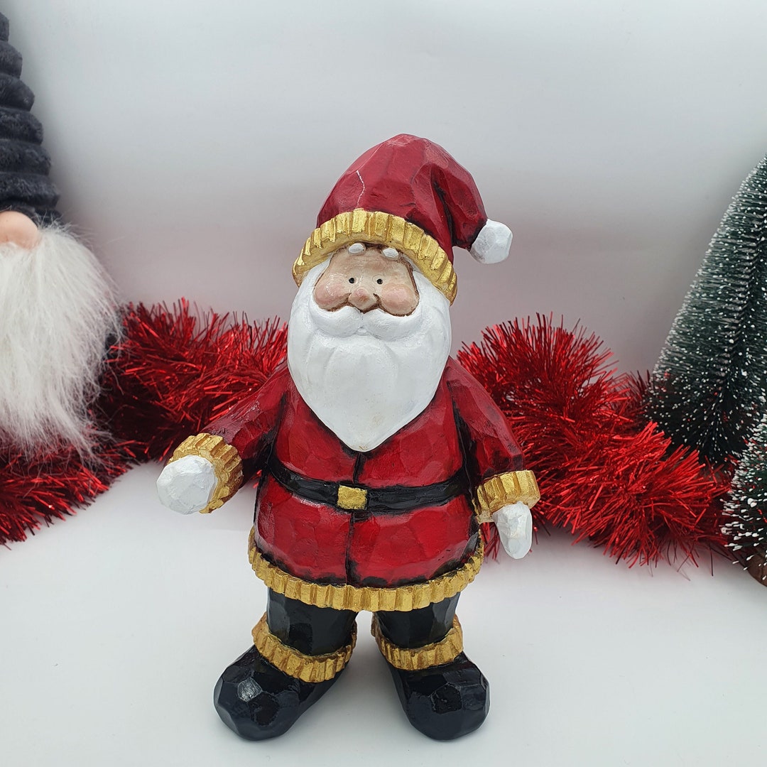Decorative Santa Claus Sculpture, 9.84 Inches, Garden Sculpture ...