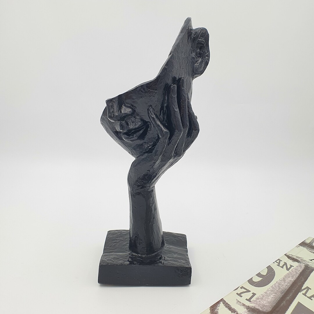 Single Face Mask Sculpture, Bust Sculpture, 9.84 Inches, Creative ...
