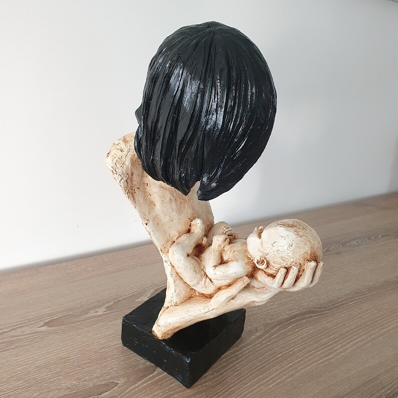 Mother and Baby Statue 14.17 Inch Large Lady Statue Baby - Etsy