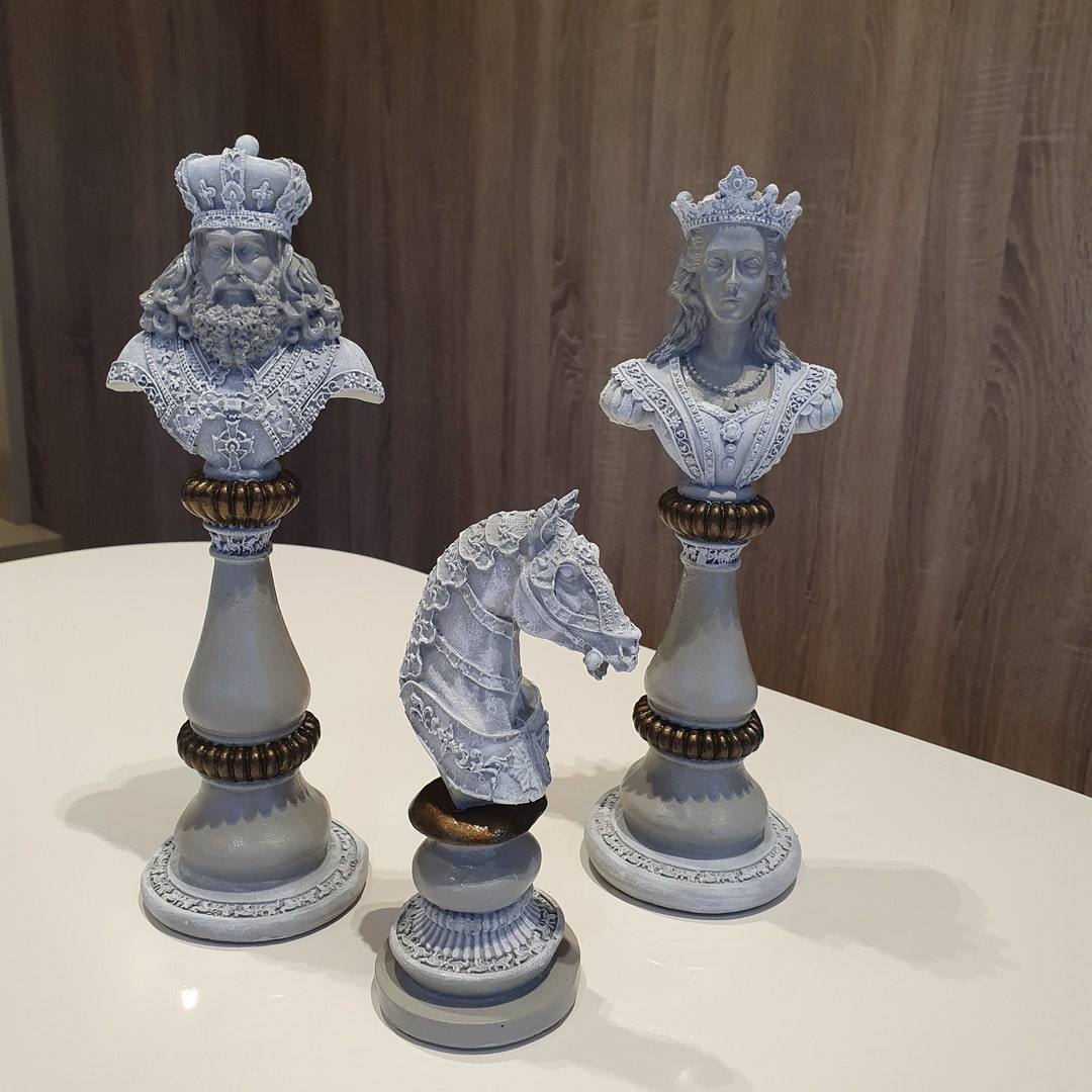 Decorative Handmade Large Chess Set for Your Home and Office, 3 Piece ...