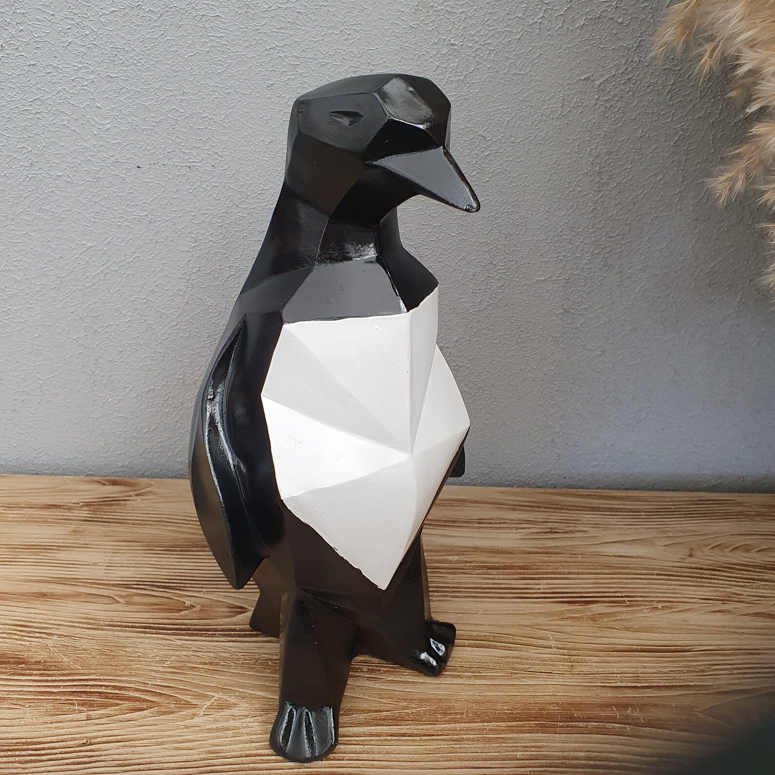 Decorative Cubic Penguin Statue Garden Sculpture Black - Etsy