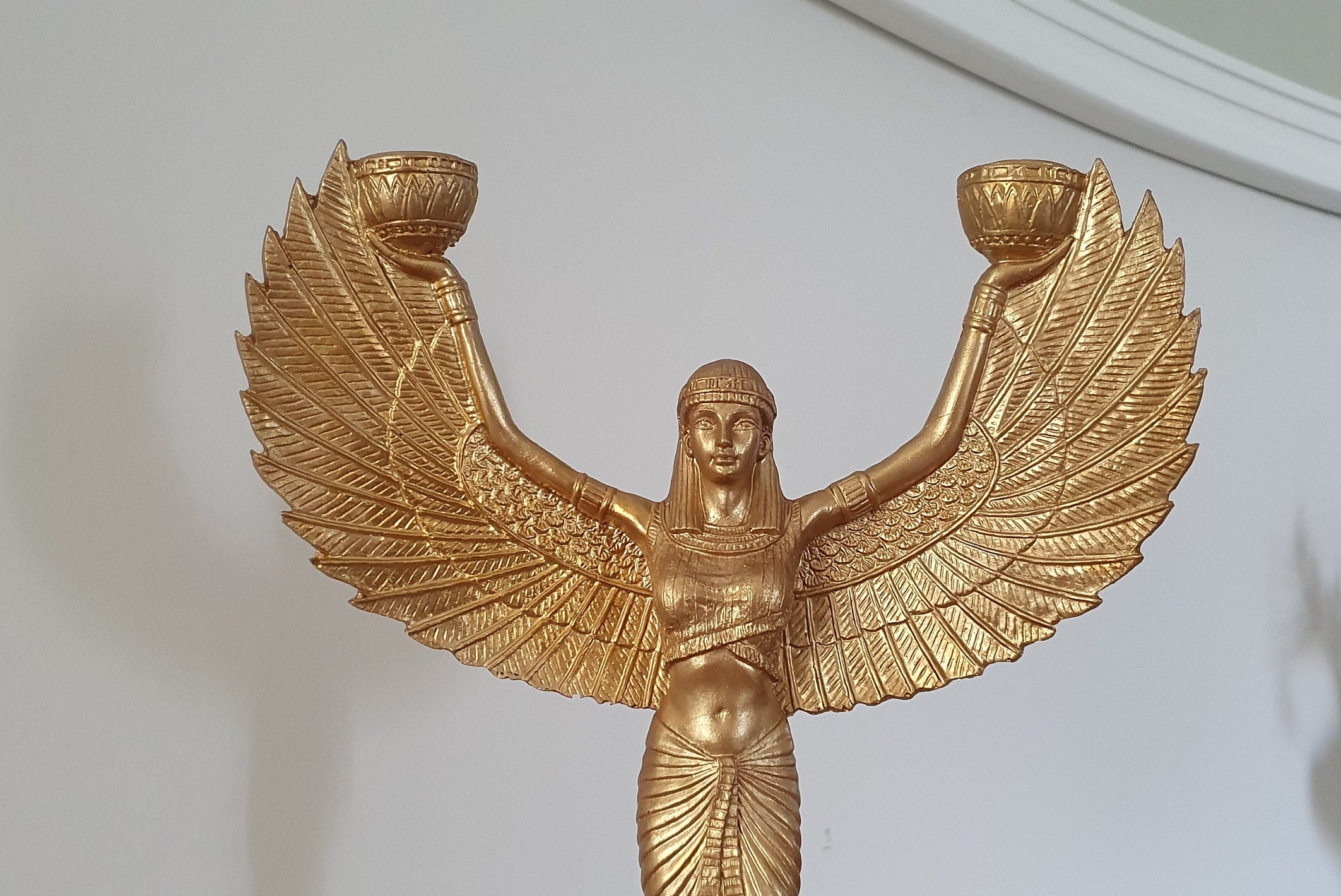 Ancient Isis Statue Gold Isis Statue Isıs Open Wings Statue - Etsy
