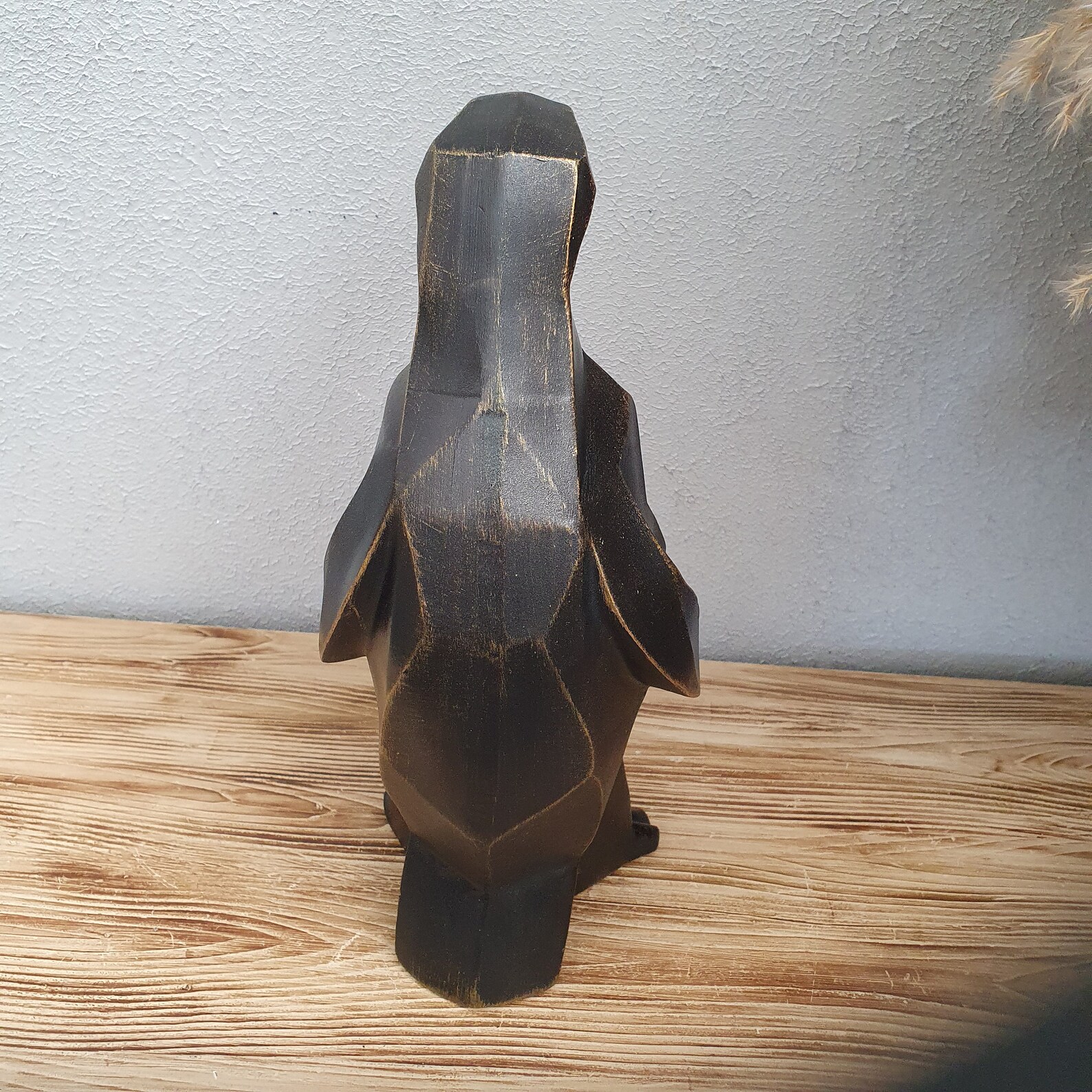 Decorative Cubic Penguin Statue Garden Sculpture Black - Etsy