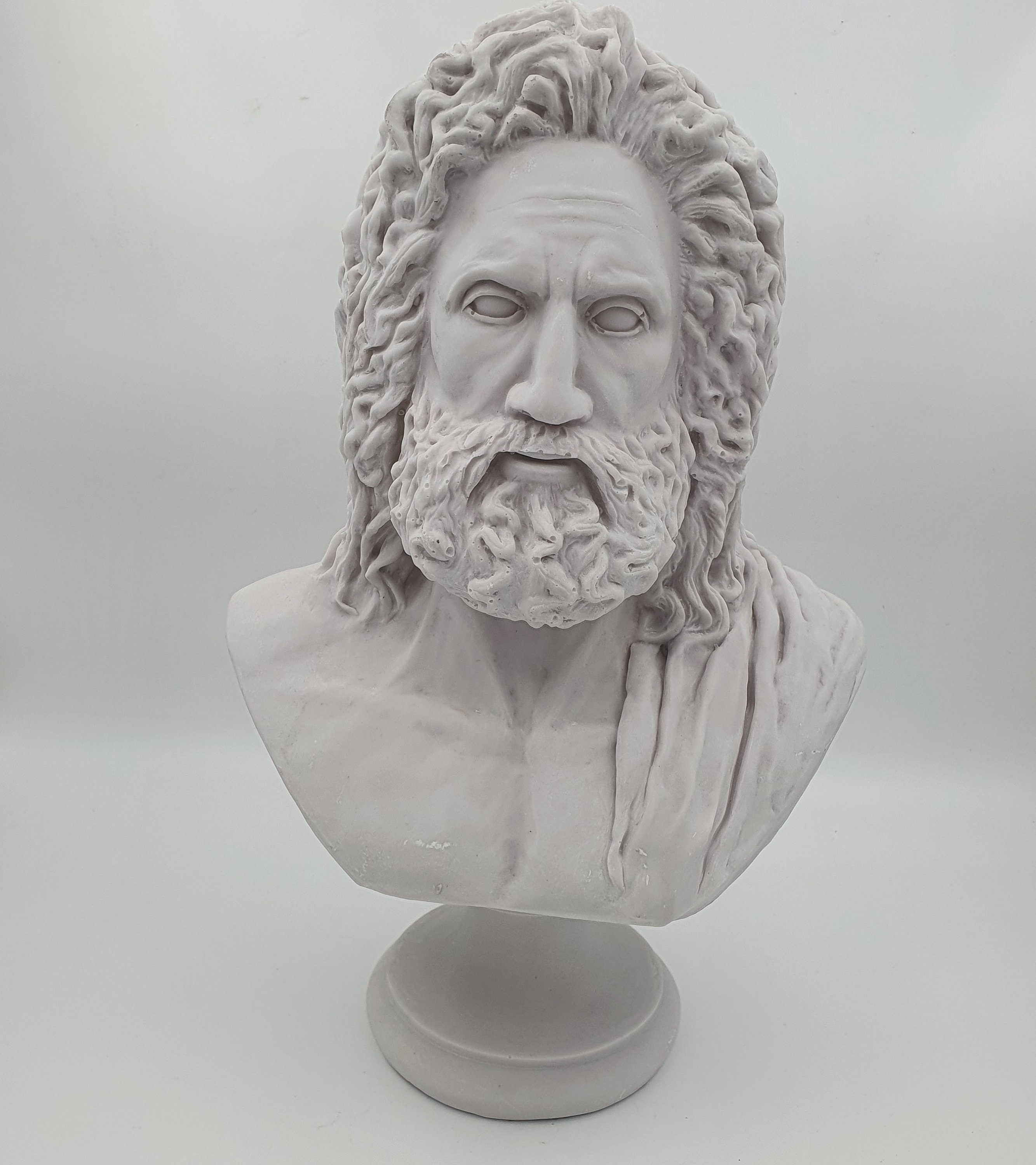 Decorative Zeus Statue White Zeus Sculpture Sculpture Decor - Etsy