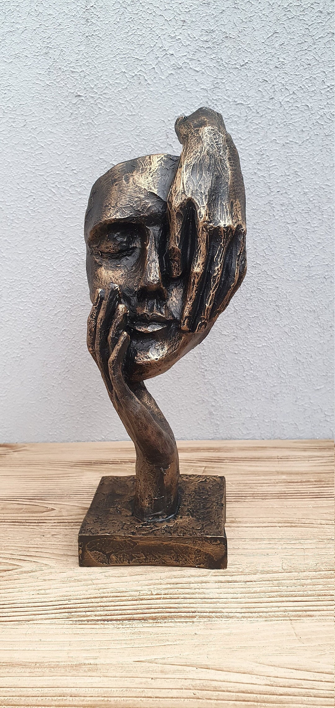 Handmade Face Sculpture, Modern Art Statue, Home Decor (9.45 Inches) - Etsy