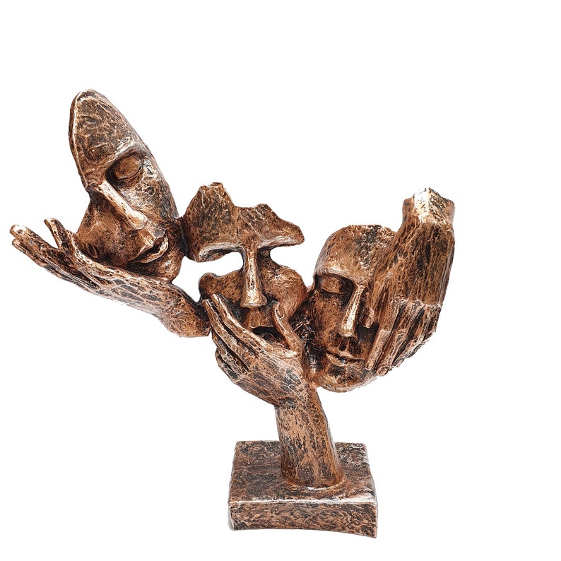 See No Evil Sculpture, Handmade Face Mask Statue, Home Decor - Etsy