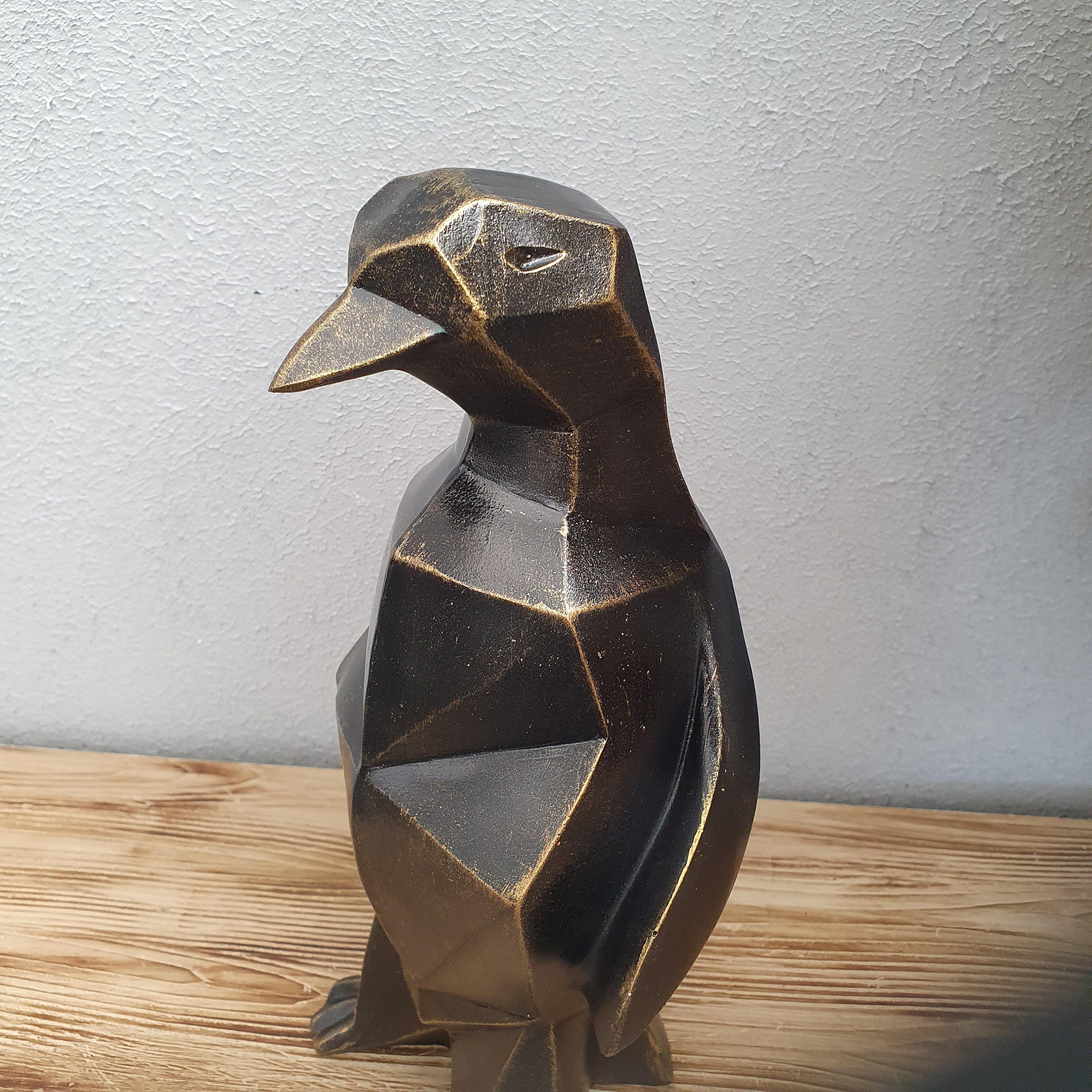 Decorative Cubic Penguin Statue Garden Sculpture Black - Etsy
