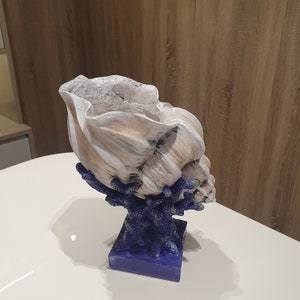 Decorative Sea Shell Sculpture, Sea Shell Statue, Home Decor, Large ...