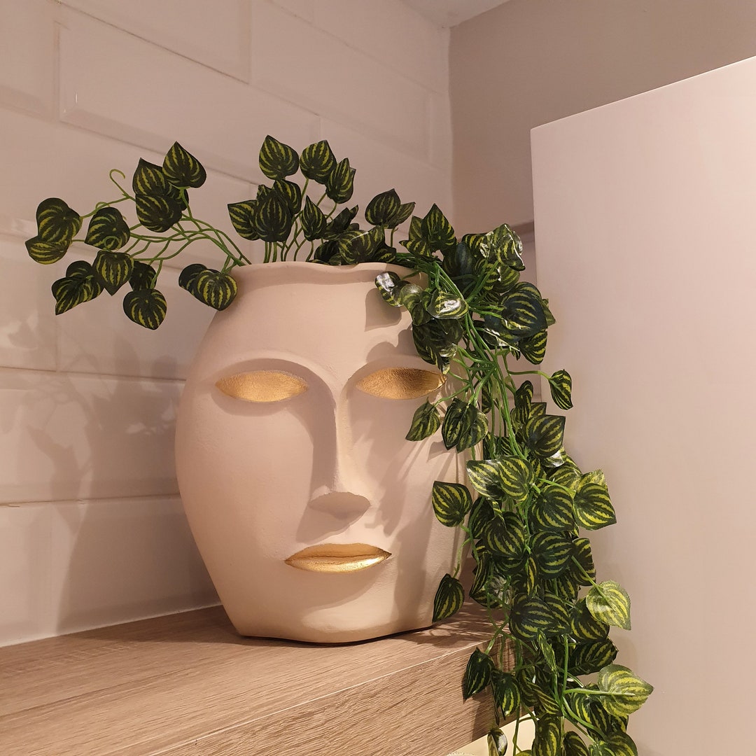 Two Faced Vase, Face Vase, Nordic Style Vase, Face Style Flowerpot ...