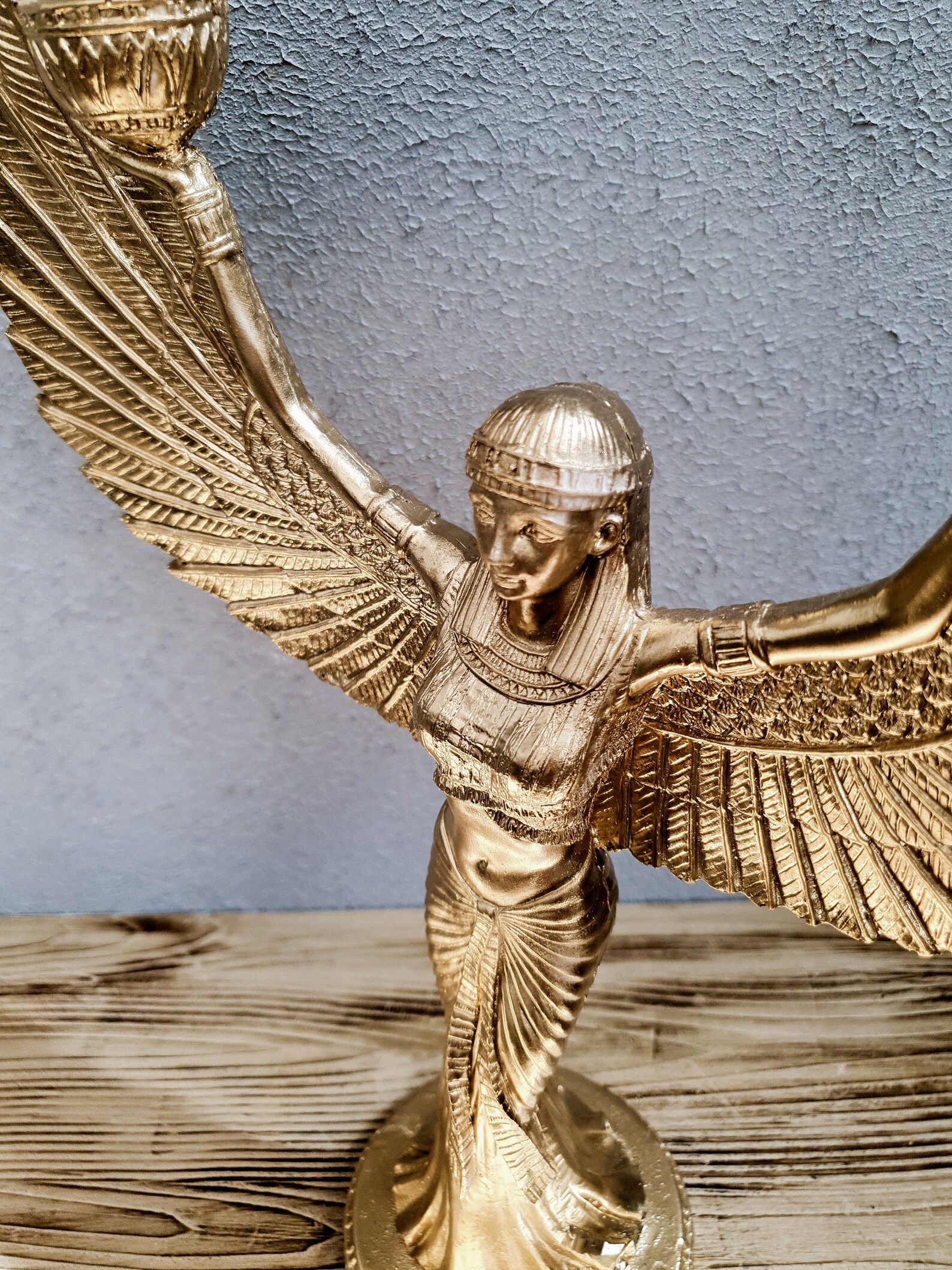 Ancient Isis Statue Gold Isis Statue Isıs Open Wings Statue - Etsy