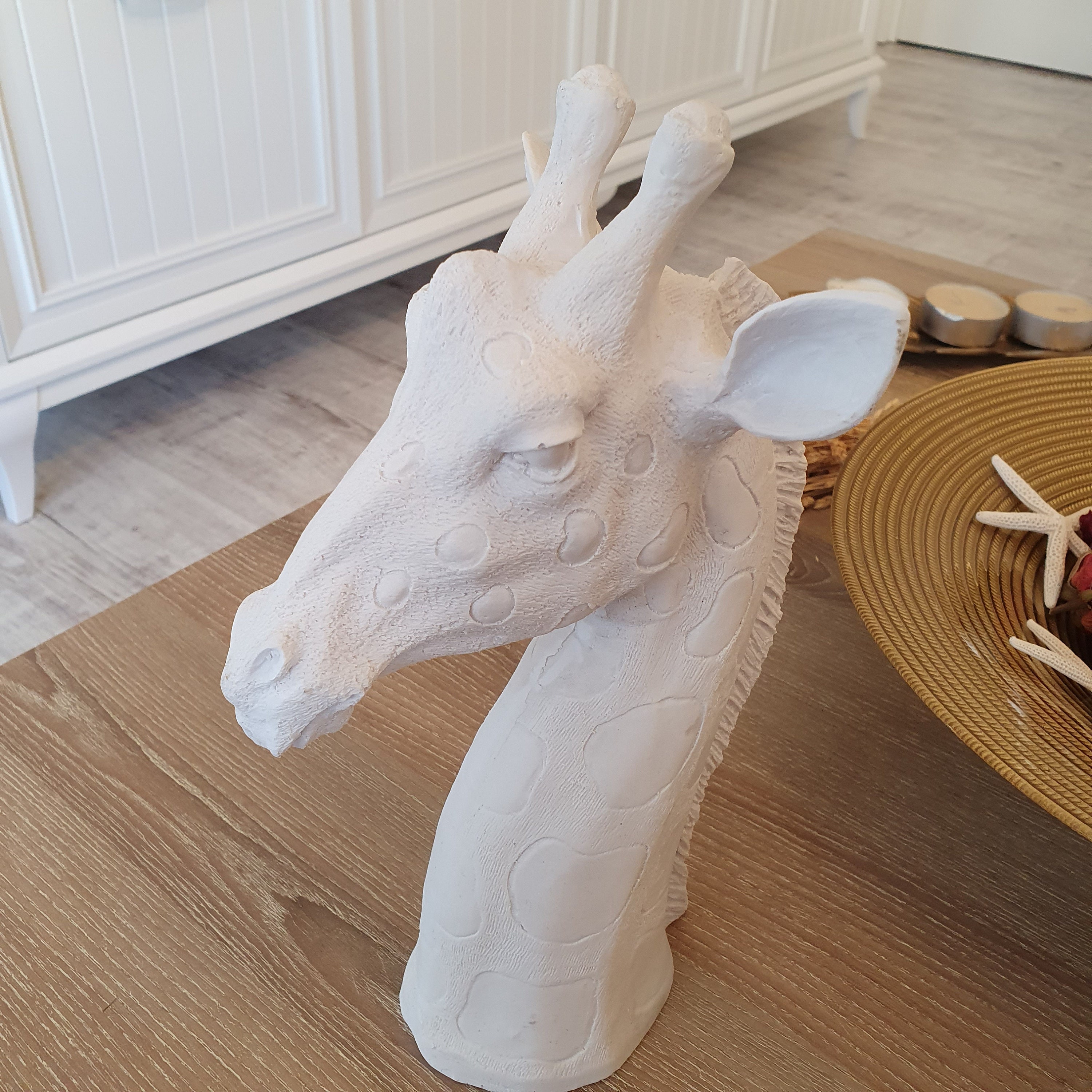 Large Giraffe Sculpture White Giraffe Figure 11.81 Inches | Etsy