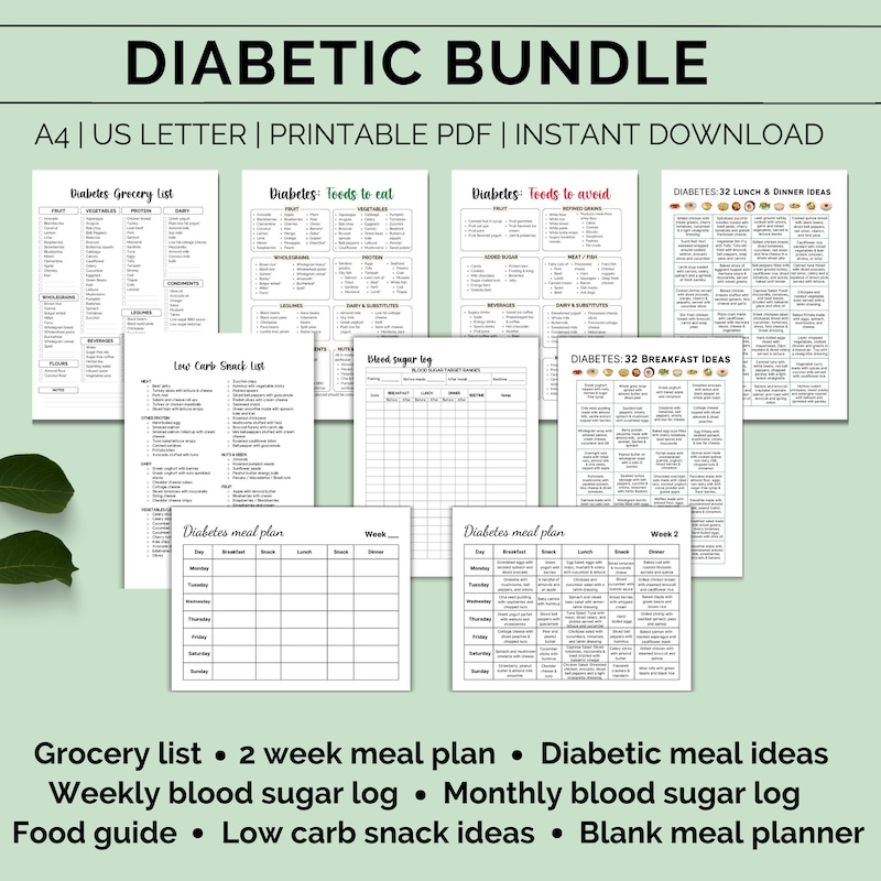 Diabetic Exchange Chart - Etsy