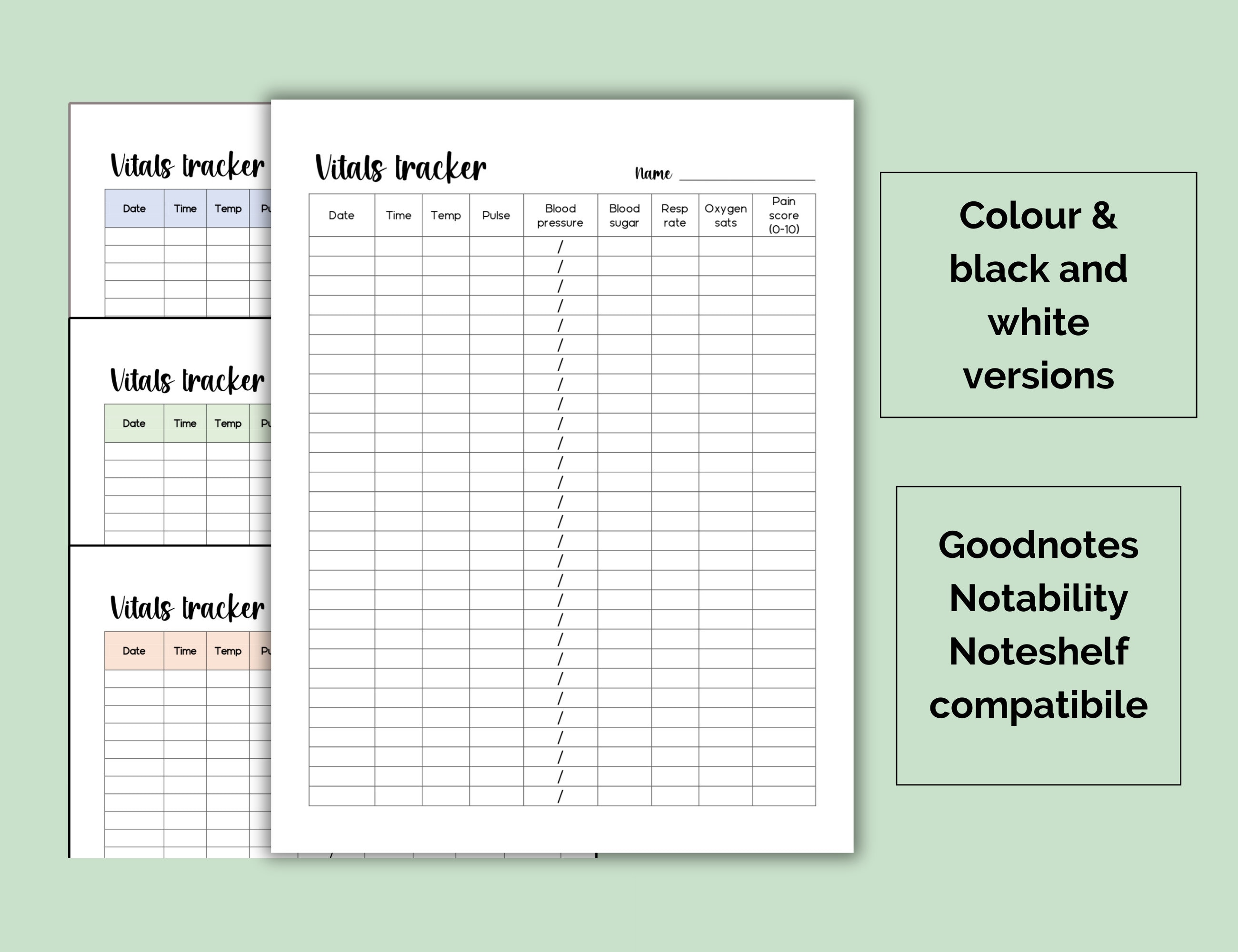 Vital Signs Printable, Vital Signs Sheet, Vital Signs Template, Vitals ...