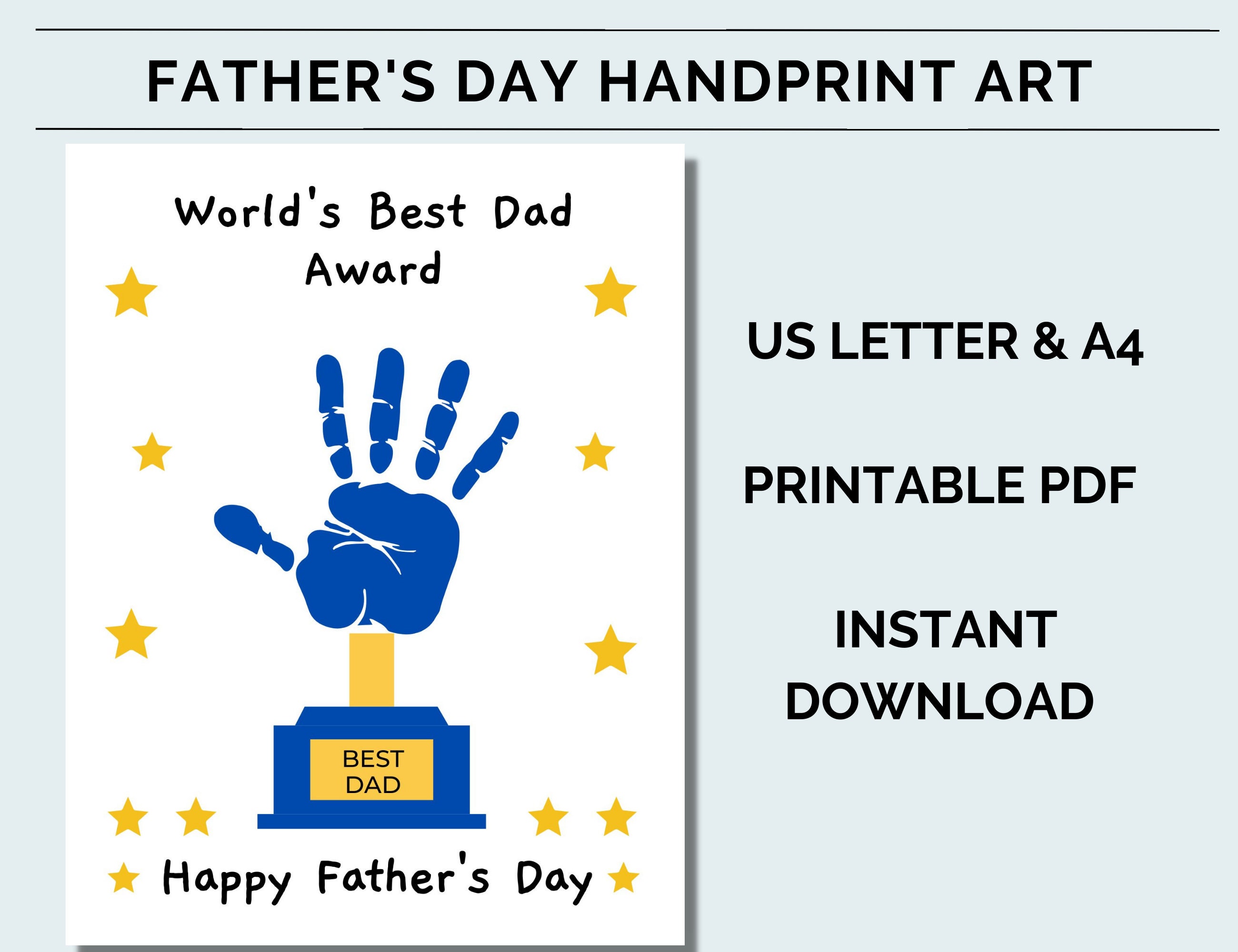 Father's Day Handprint, Craft Father's Day, Kids Baby Toddler Keepsake ...