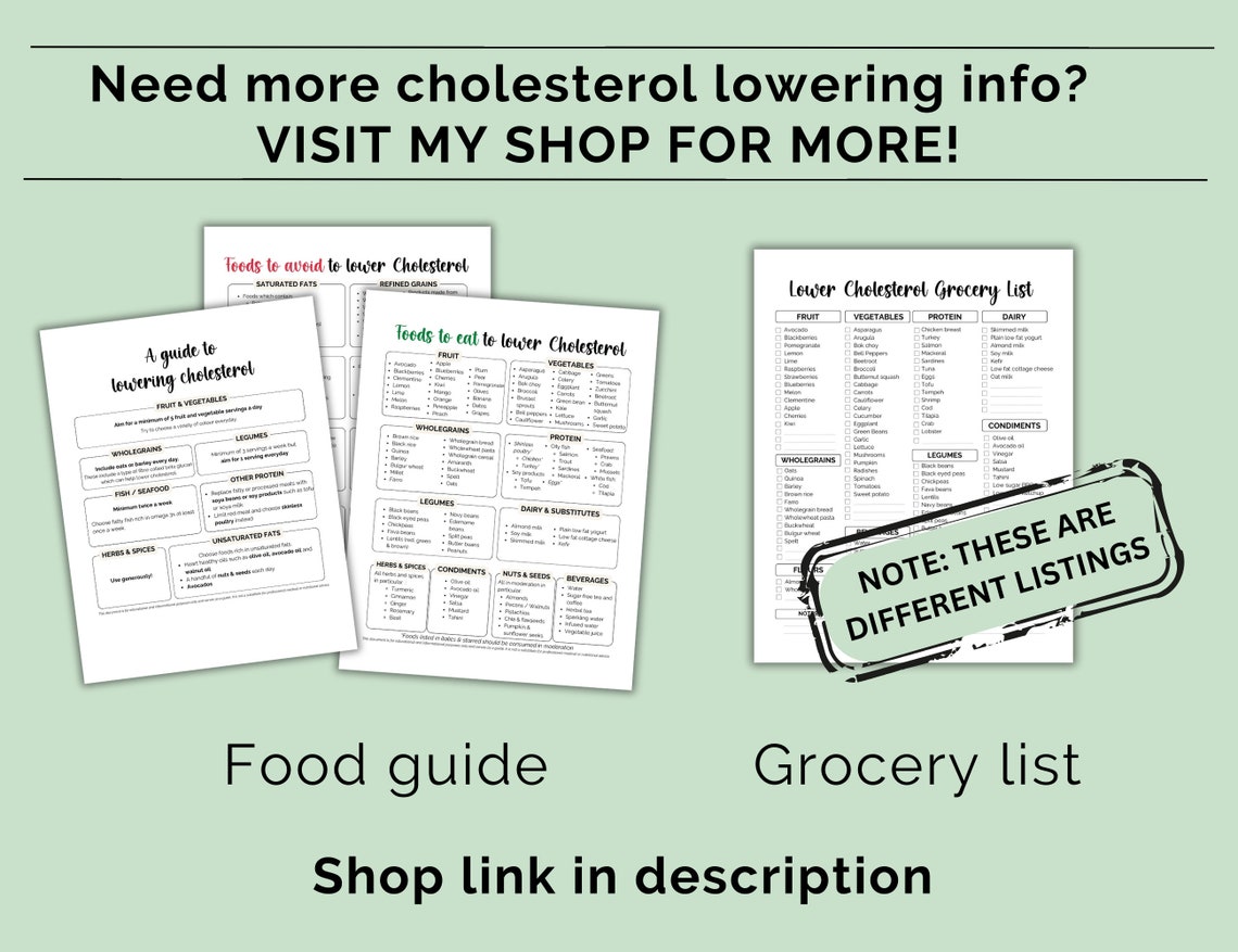 Cholesterol Lowering Printable Meal Plan, Low Cholesterol Food List ...