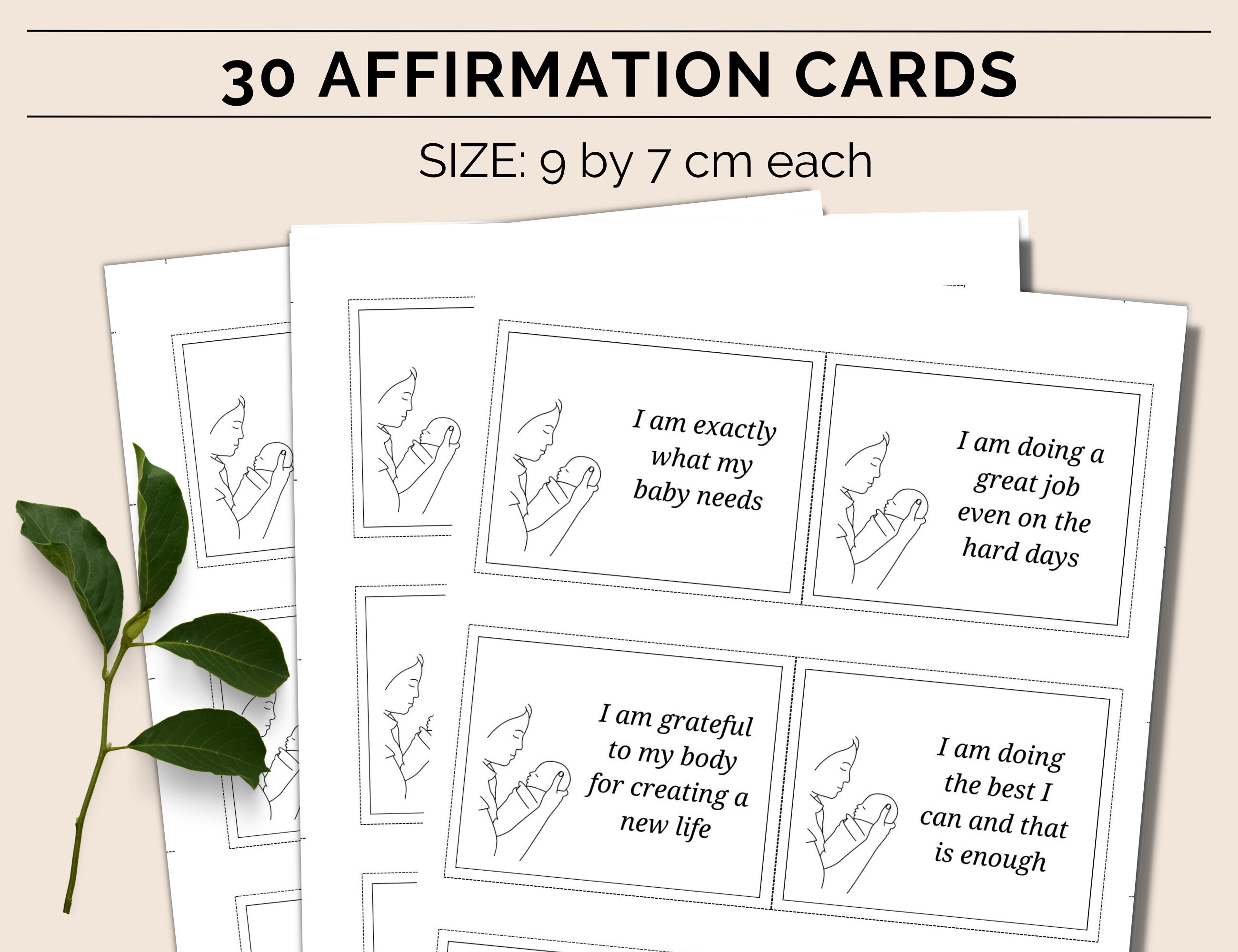 Postpartum Affirmation Cards for Moms Motherhood Affirmation - Etsy