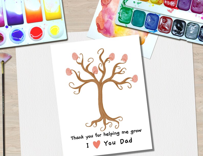 Father's Day Printable, Handprint Keepsake, Fingerprint Craft ...