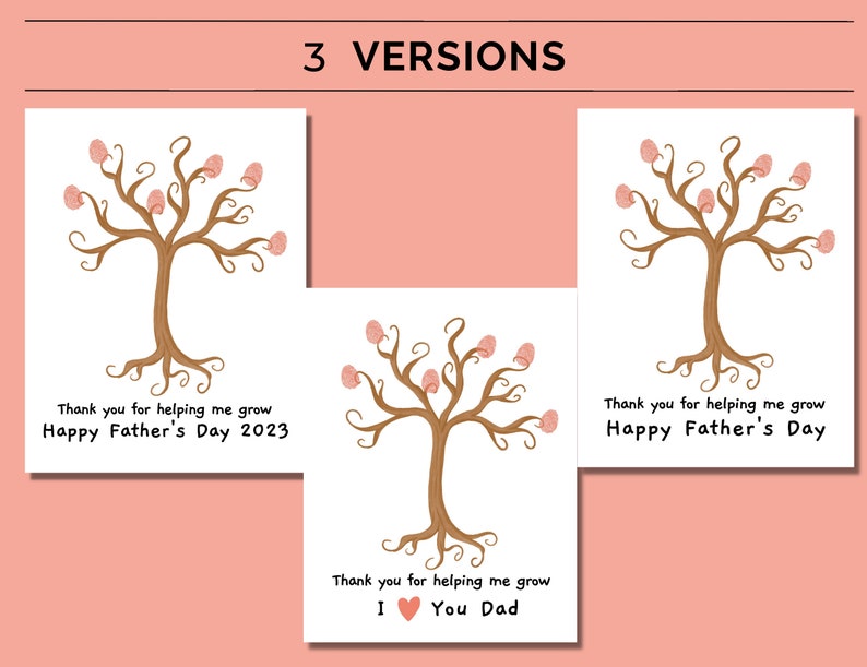 Father's Day Printable Handprint Keepsake Fingerprint - Etsy