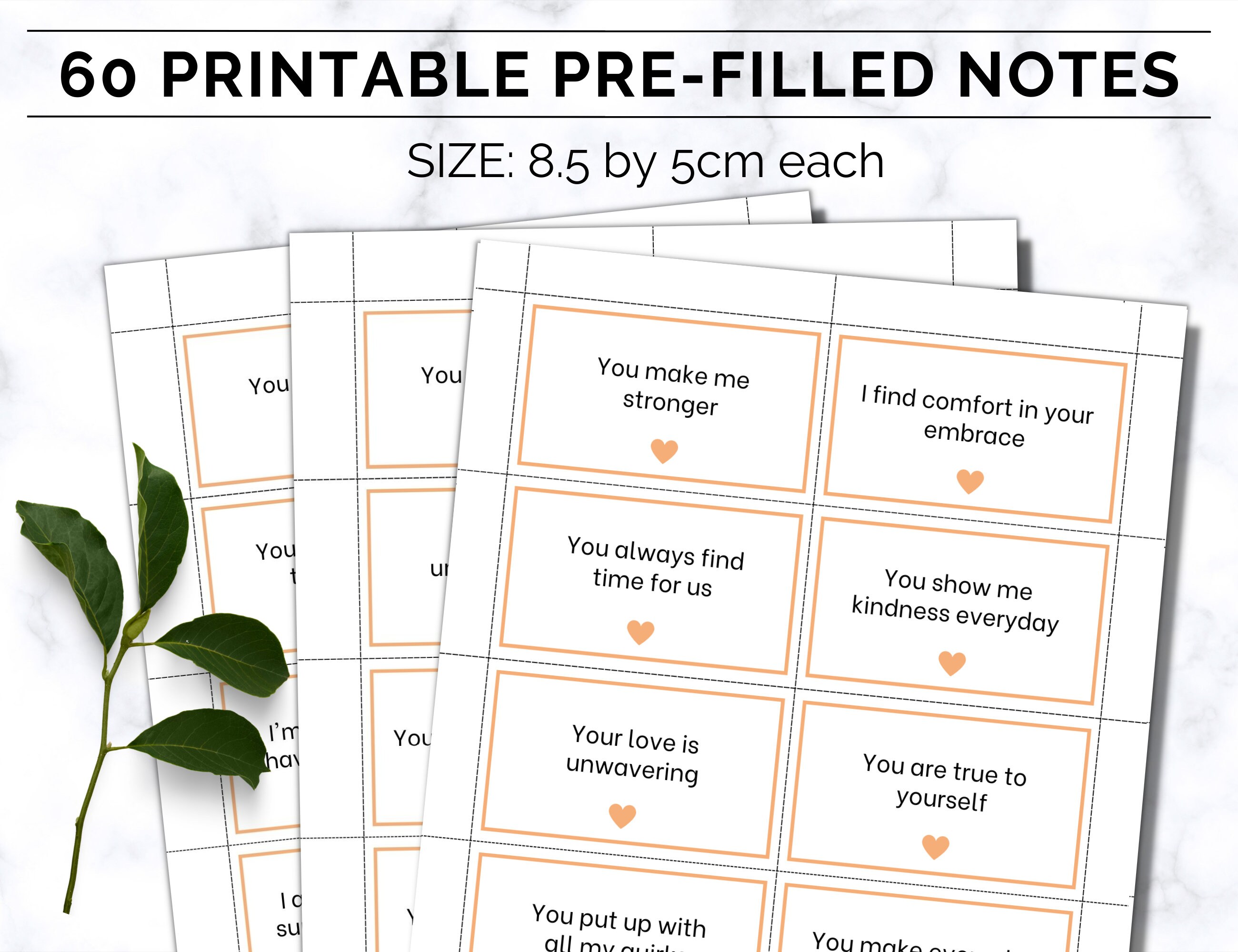 Printable Love Notes for Him, Reasons Why I Love You, Mini Love ...