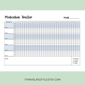 Printable Daily Medication Tracker, Printable Medication Log, Daily ...