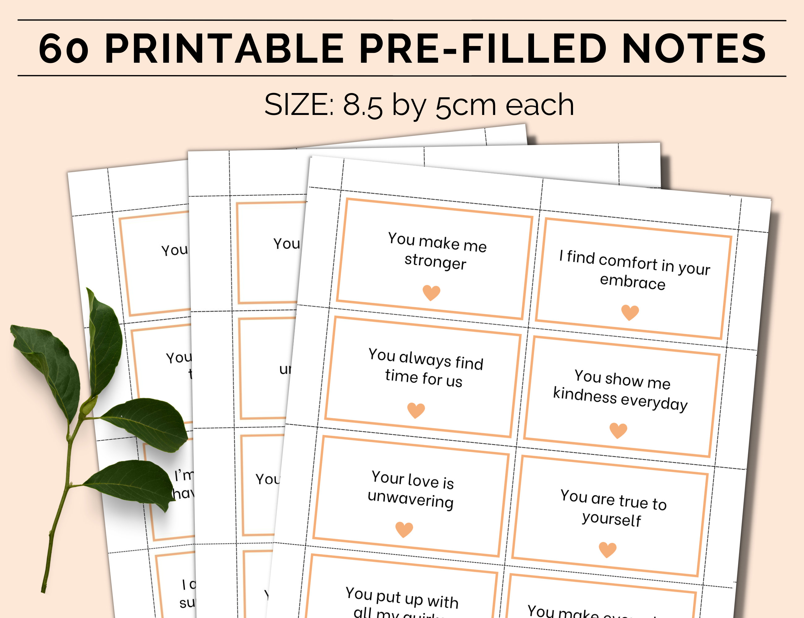 Printable Love Notes for Him, Reasons I Love You, Valentines Day Gift ...