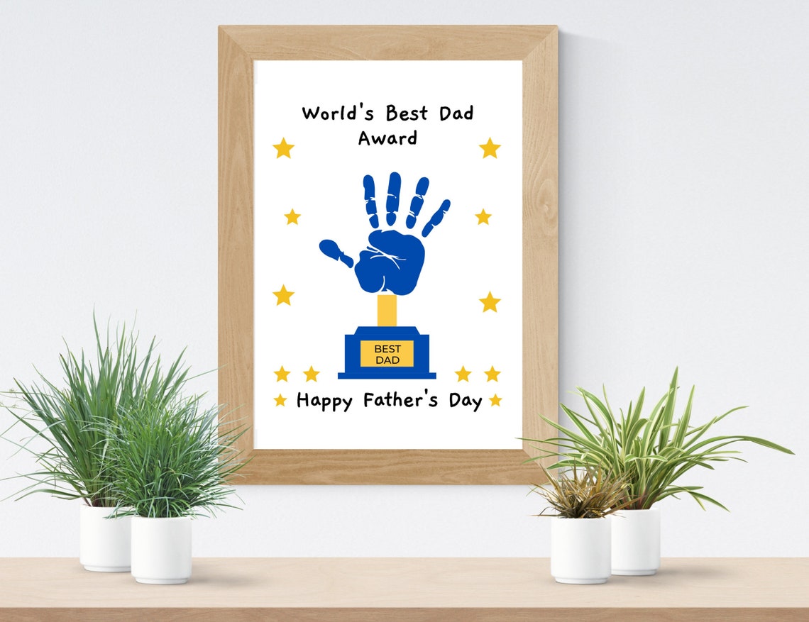 Father's Day Handprint, Craft Father's Day, Kids Baby Toddler Keepsake ...