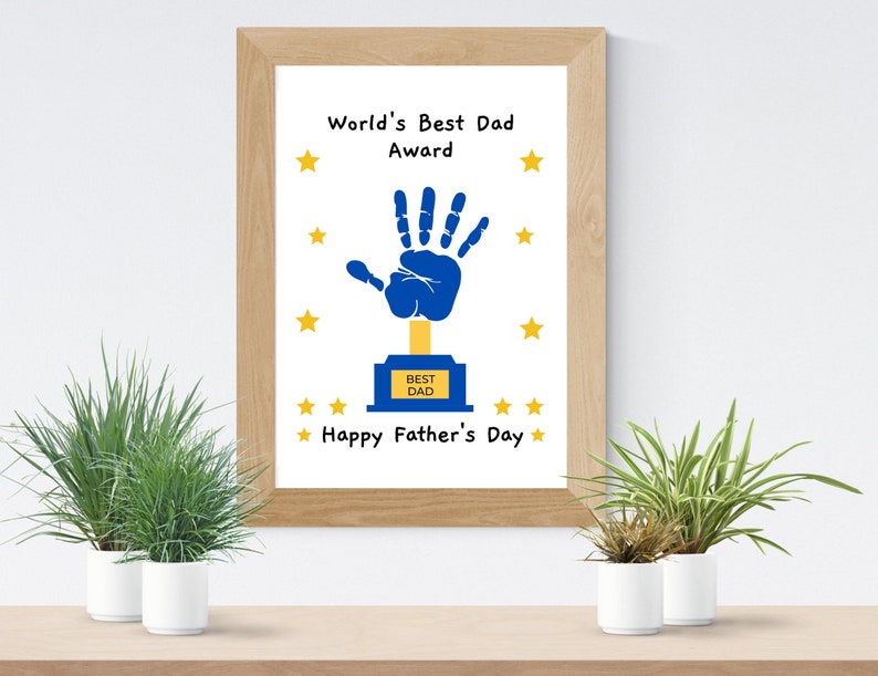 Father's Day Handprint, Craft Father's Day, Kids Baby Toddler Keepsake ...