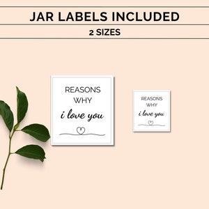Printable Reasons I Love You, Love Notes for Him, Valentines Day Gift ...
