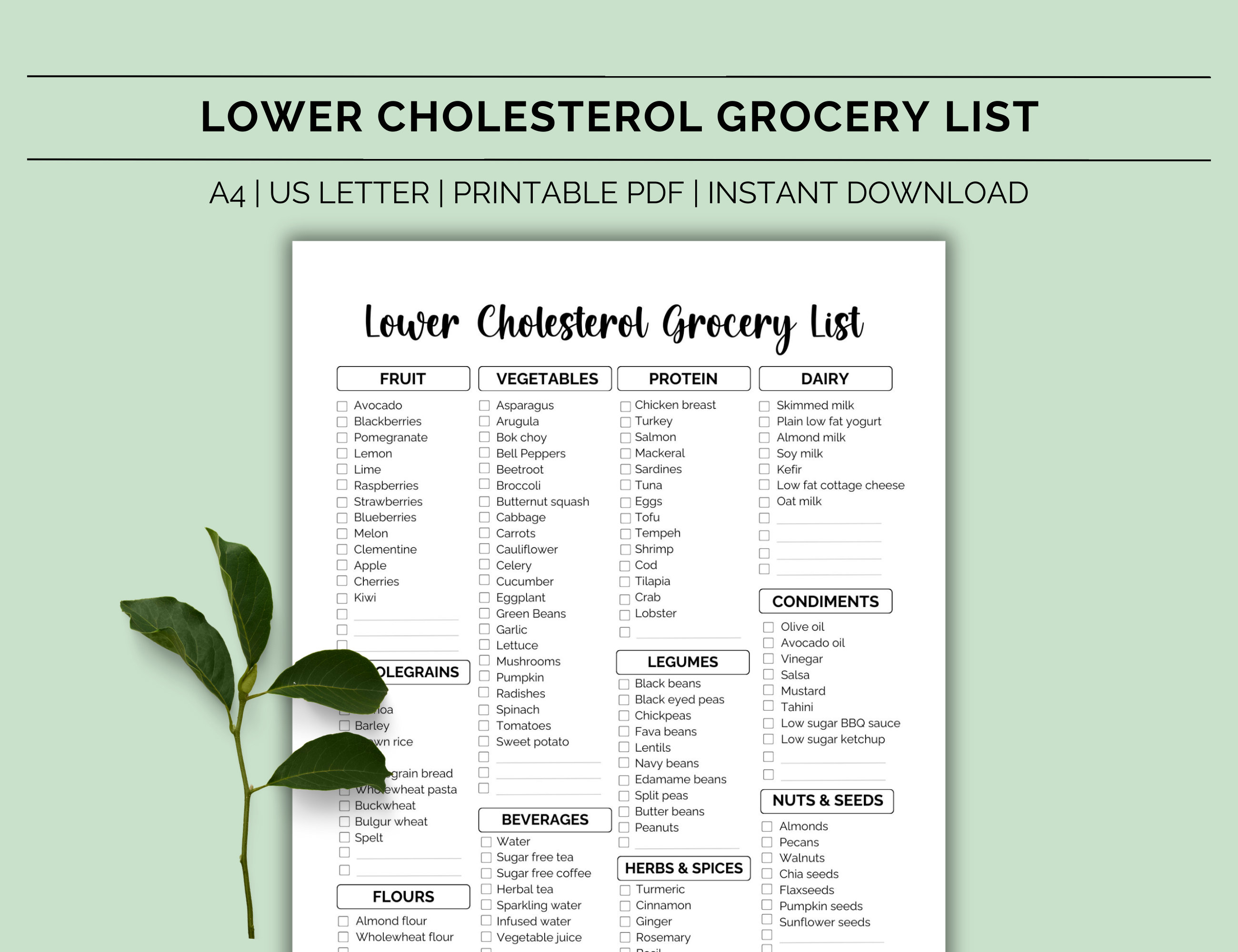 Cholesterol Lowering Grocery List, Lower Cholesterol Food List,low ...