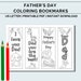 Dad Printable Coloring Bookmark, Coloring Page, Father's Day Printable ...