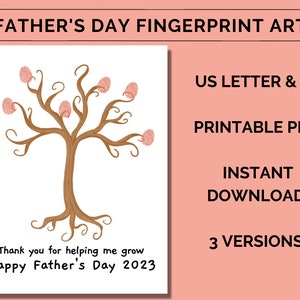Father's Day Printable, Handprint Keepsake, Fingerprint Craft ...