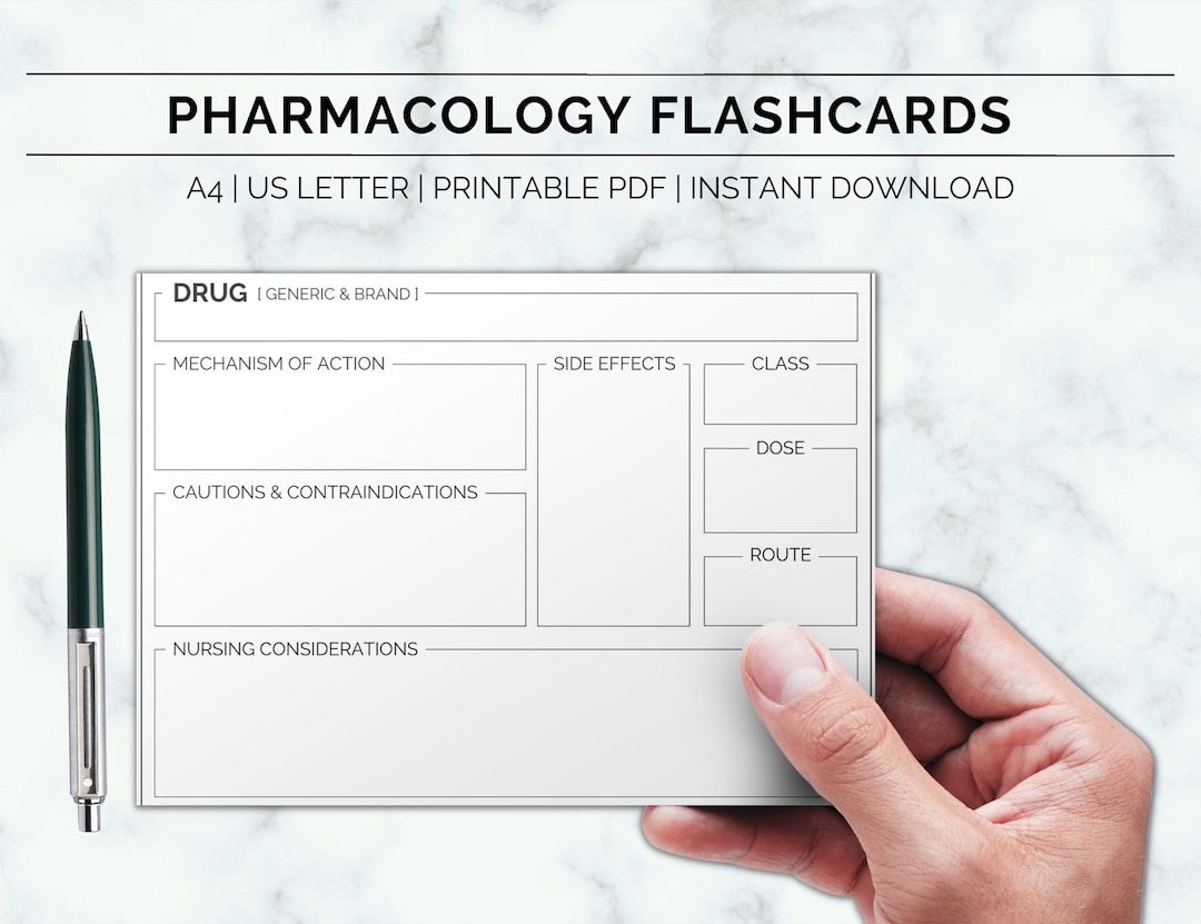 Nursing Drug Card Template, Pharmacology Printable, Nursing Notes ...