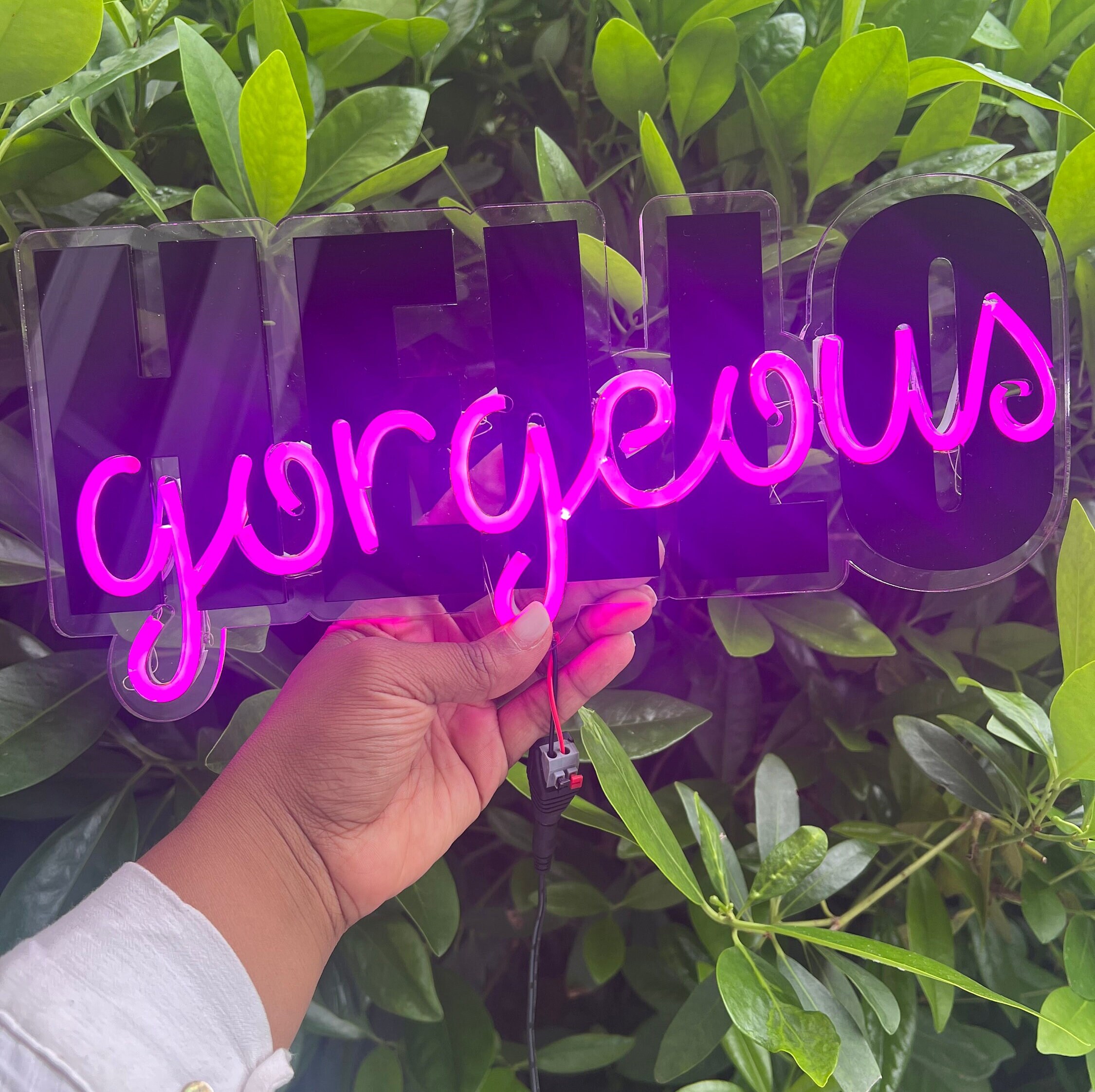 Neon Flex Hello Gorgeous Sign-make Your Own Sign-diy LED Sign-digital ...