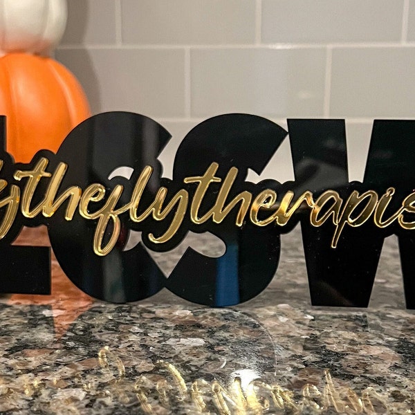 Social Work Name Sign - Etsy