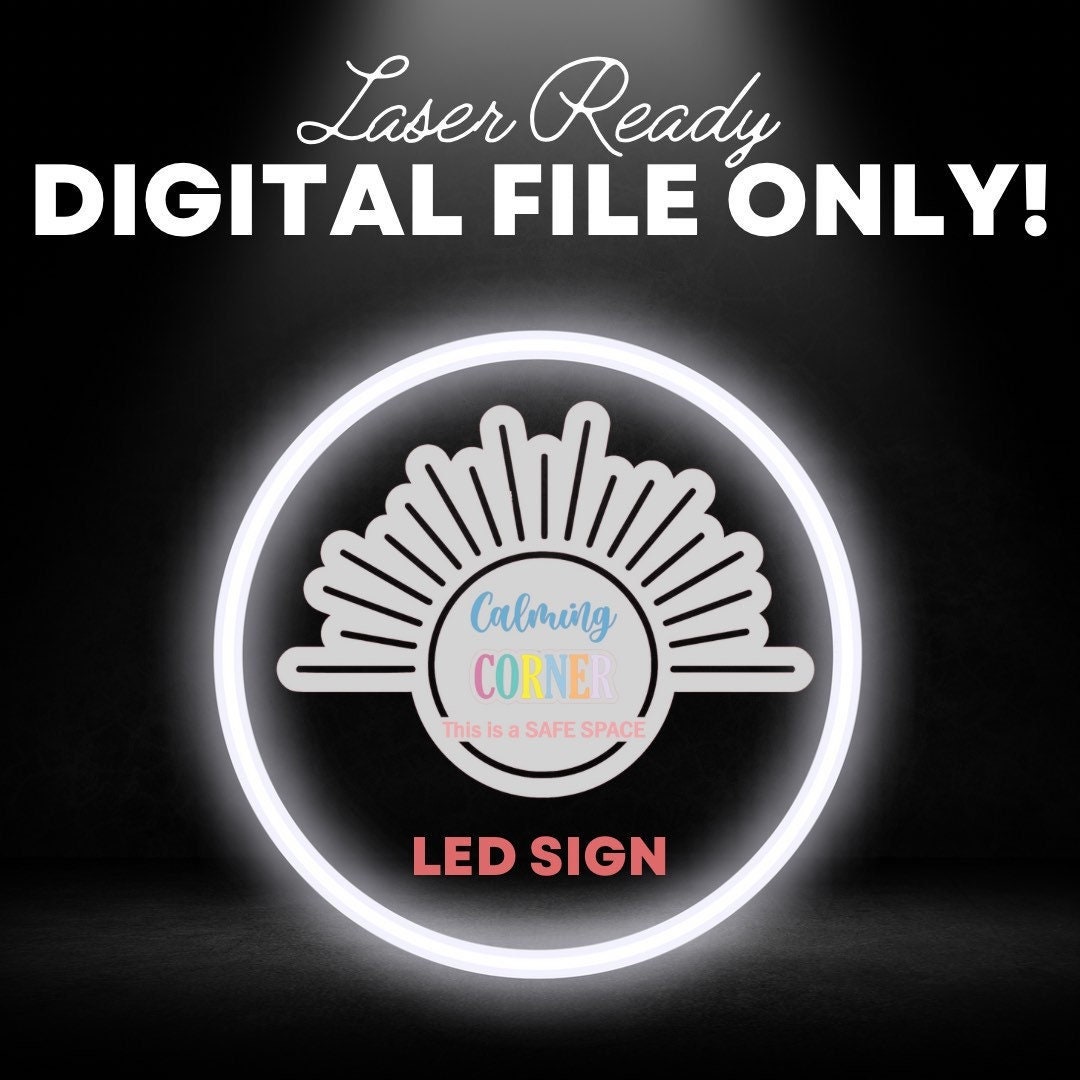 Neon Flex Calming Corner Sign-make Your Own Sign-diy LED Sign-digital ...