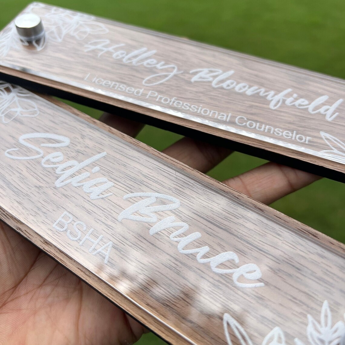 Double Layer Floral Name Plate-digital SVG File Only-curvy - Etsy