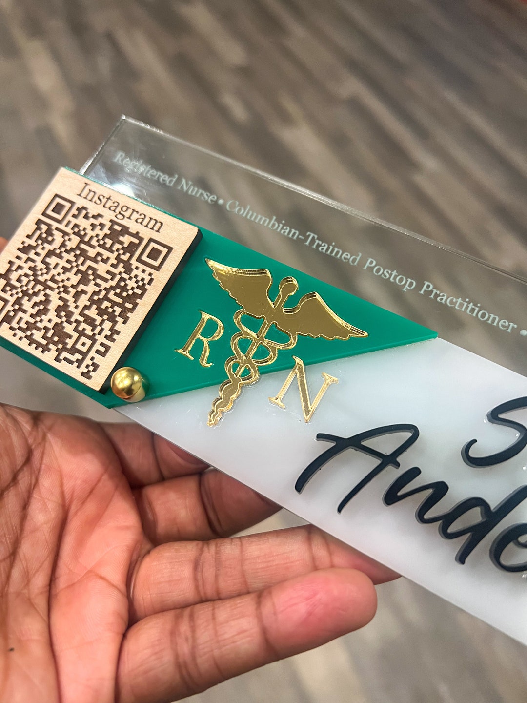 Nurse/medical Desk Plate, RN, Registered Nurse, Medical Pro, Name Plate ...