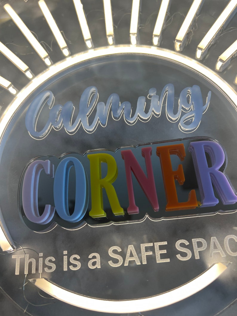 Neon Flex Calming Corner Sign-make Your Own Sign-diy LED Sign-digital ...