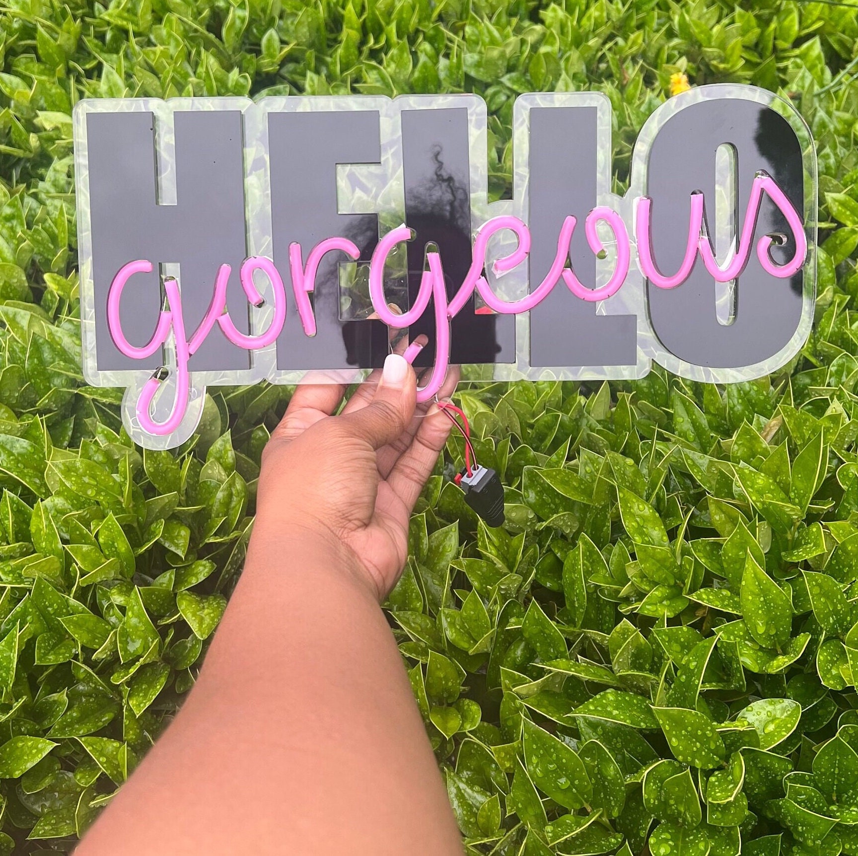 Neon Flex Hello Gorgeous Sign-make Your Own Sign-diy LED Sign-digital ...