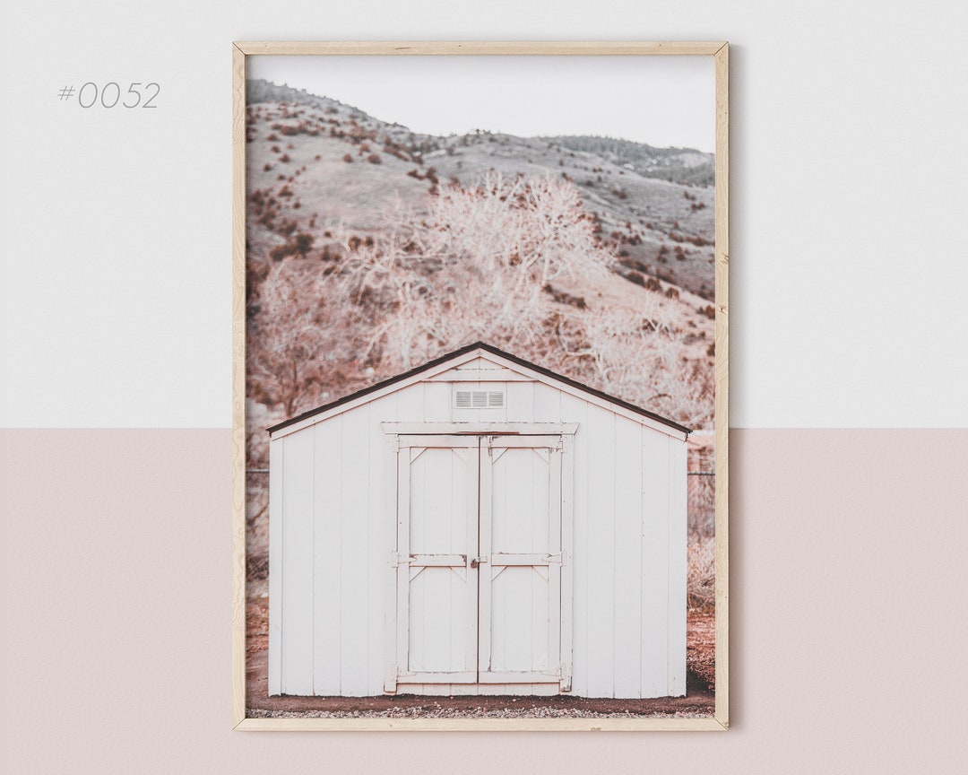 White Barn Digital Print, Rustic Wall Art, Printable Farmhouse Decor ...